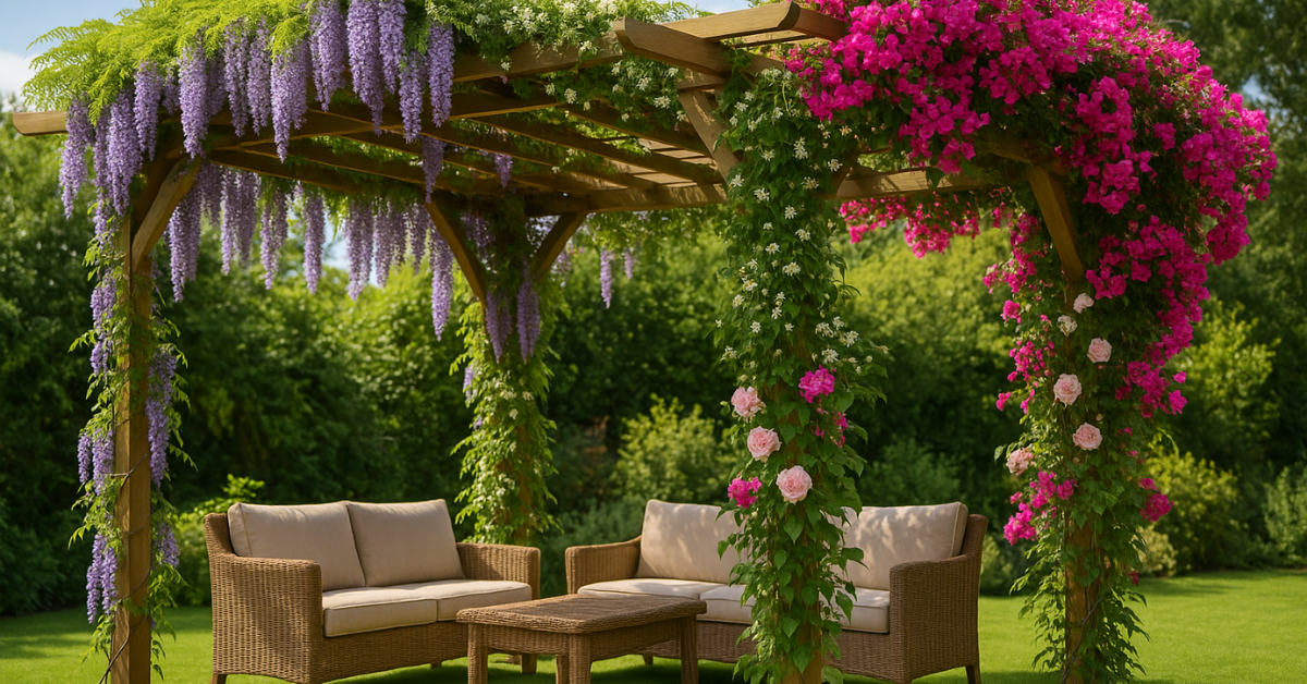Ces plantes grimpantes qui transforment ta pergola en oasis de rêve ...